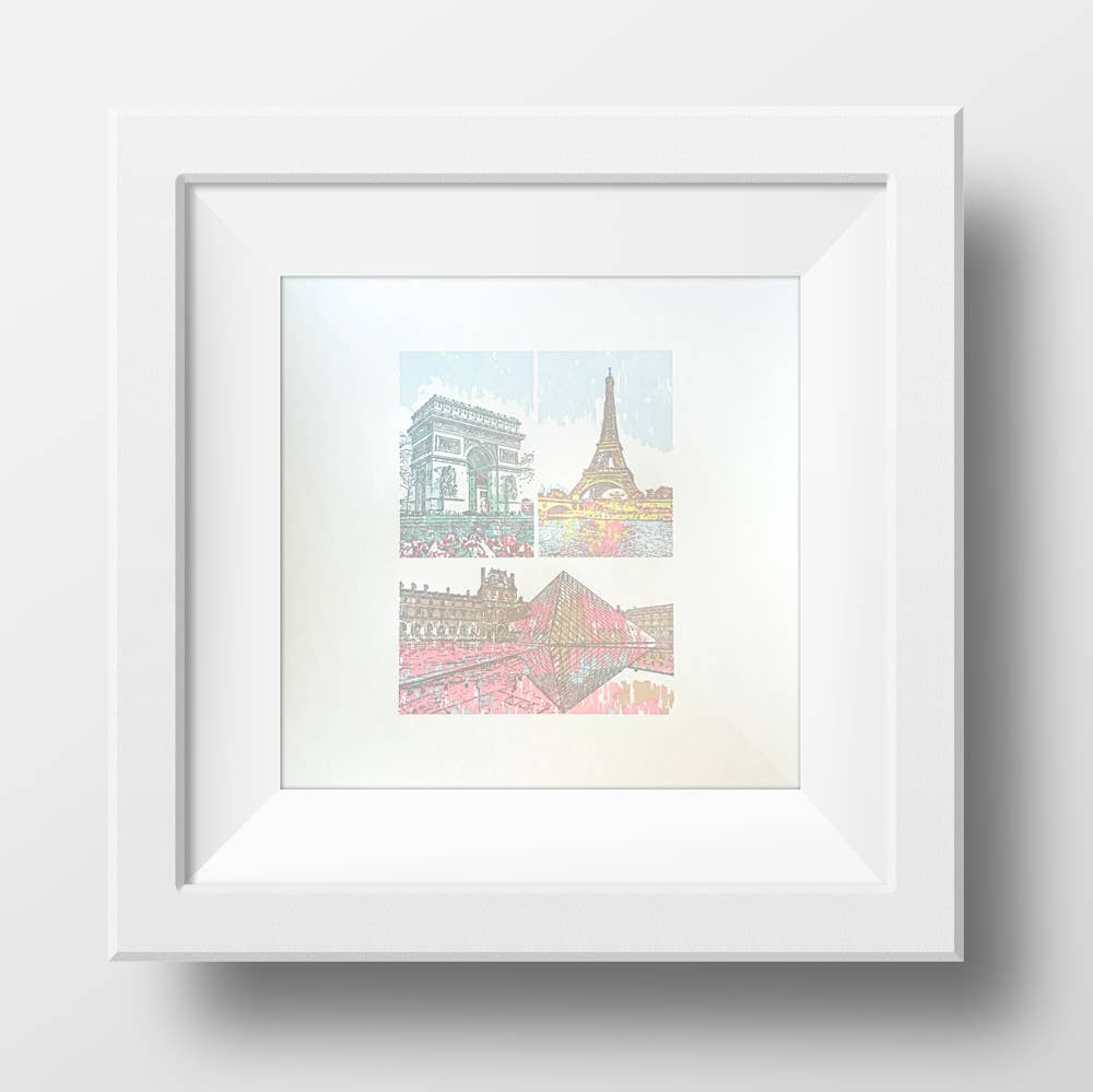 Paris, France, Places We Love Letterpress Art Print – The Narrative Shop